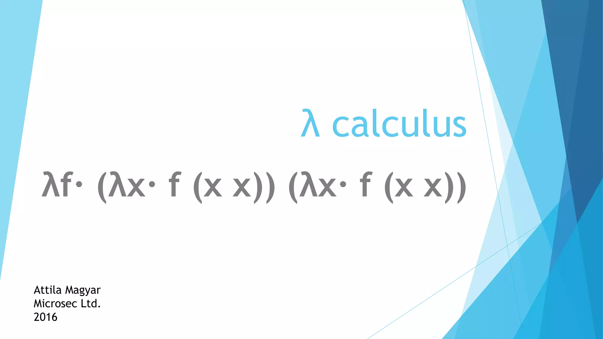 Lambda calculus | PPT