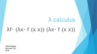 Lambda calculus | PPTX