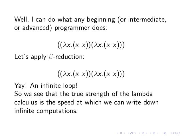Lambda Calculus by Dustin Mulcahey