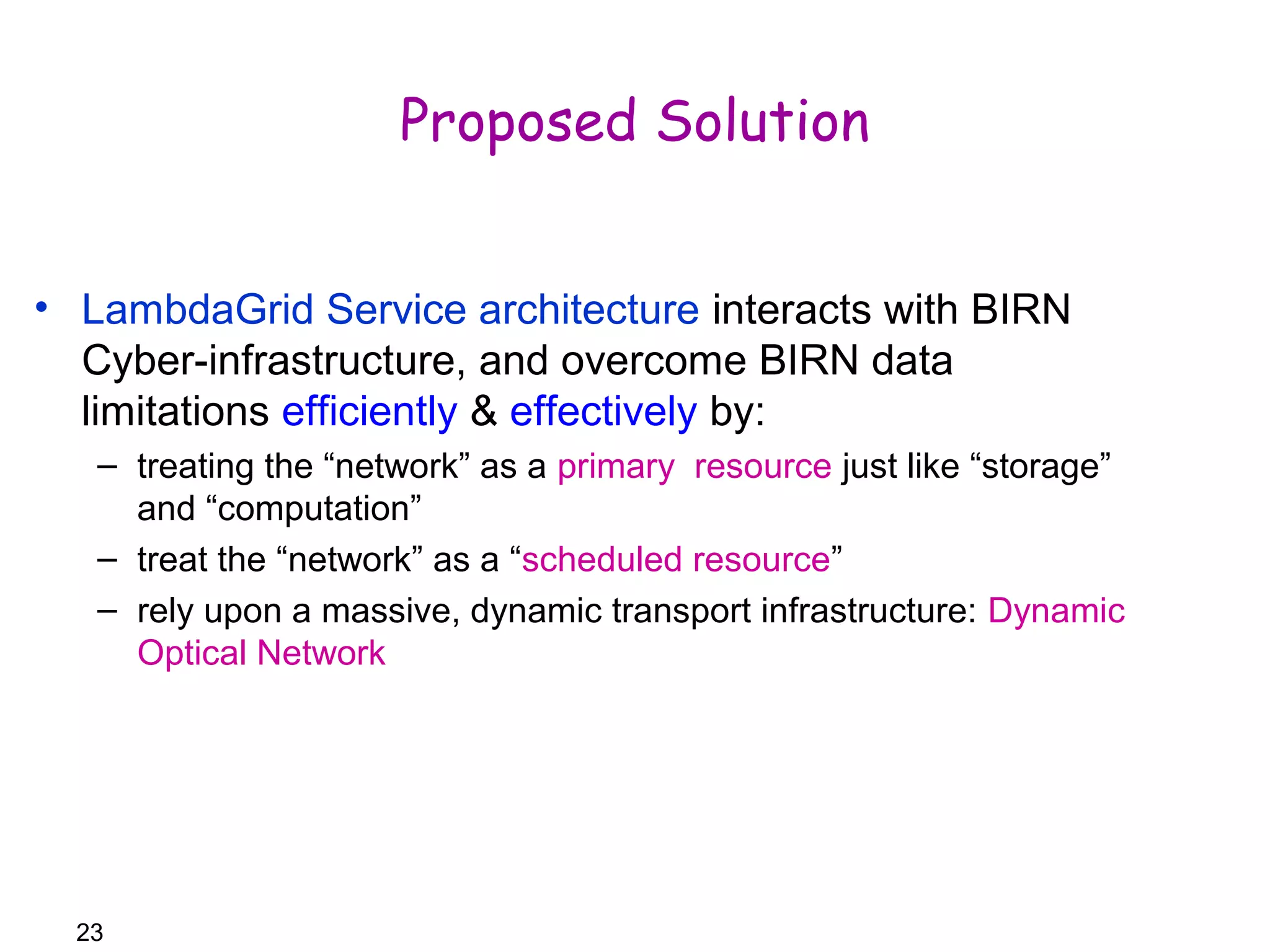 Lambda Data Grid An Agile Optical Platform For Grid Computing And Data Intensive Applications