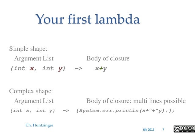 Lambda expression par Christophe Huntzinger