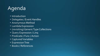 Lambda expression (Microsoft .Net) | PPT