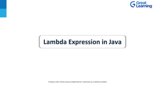 LambdaExpressionInjavaforlearning fucntion | PPT