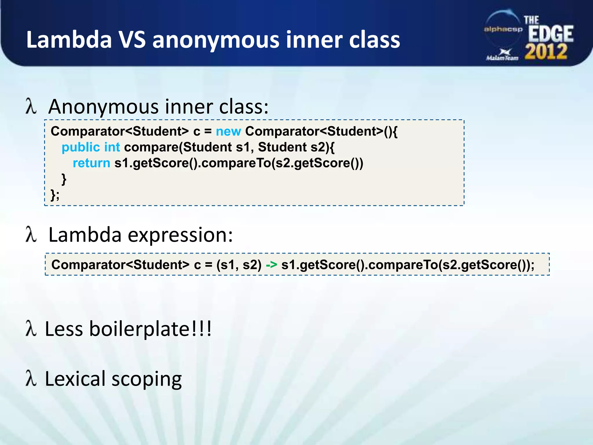 Lambda expressions | PPTX