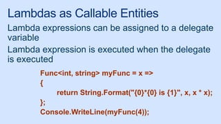 Lambda Expressions in C# From Beginner To Expert - Jaliya Udagedara | PPTX | Databases ...