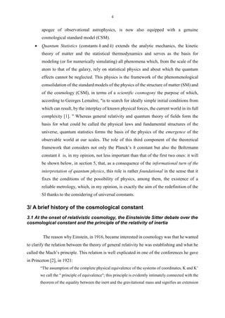 Lamda, the fifth foundational constant considered by Einstein | PDF