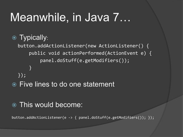 Lambda functions in java 8 | PPTX