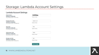Lambda Lab: LMS Maintenance Made Easy - Storage, backups, archiving, file uploads | PPT