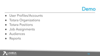 Totara Learn - Hierarchies Explained | PPT