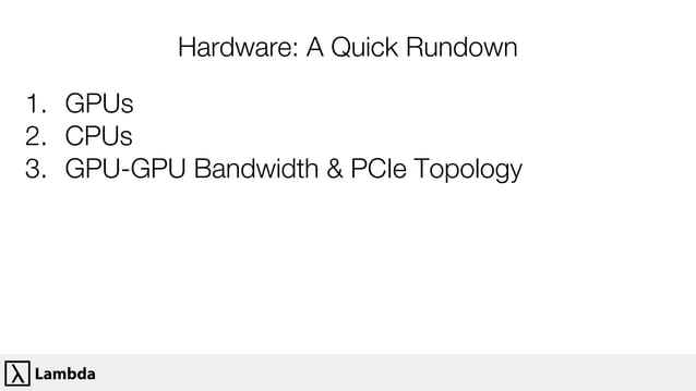 Lambda - Building On-prem GPU Training Infrastructure | PPT