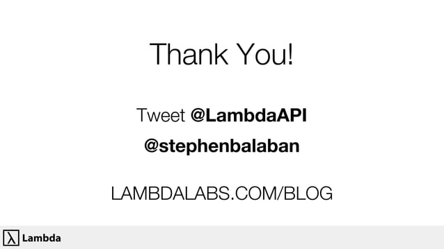 Lambda - Building On-prem GPU Training Infrastructure | PPT