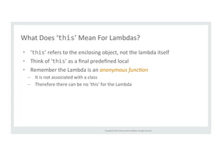 Lambdas And Streams in JDK8 | PPT