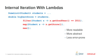 Lambdas and-streams-s ritter-v3 | PPTX | Programming Languages | Computing