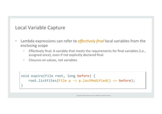 Lambdas and Streams in Java SE 8: Making Bulk Operations simple - Simon Ritter | PPT