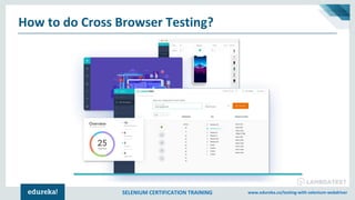 Cross Browser Testing Using LambdaTest | Edureka | PDF