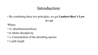 Lambert- Beer’s Law and its Derivation.pptx
