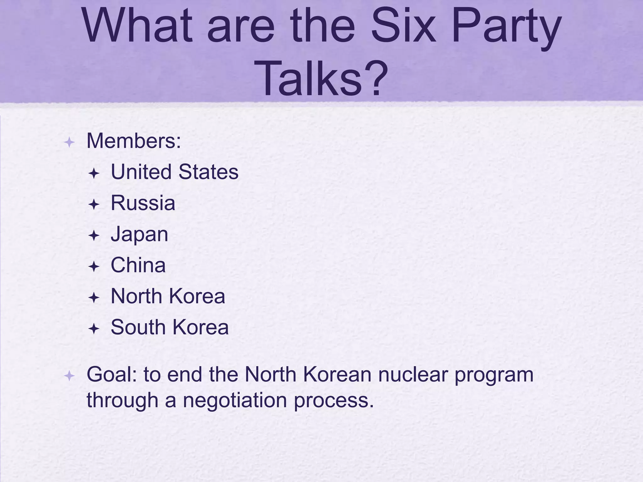 Six Party Talks | PPTX