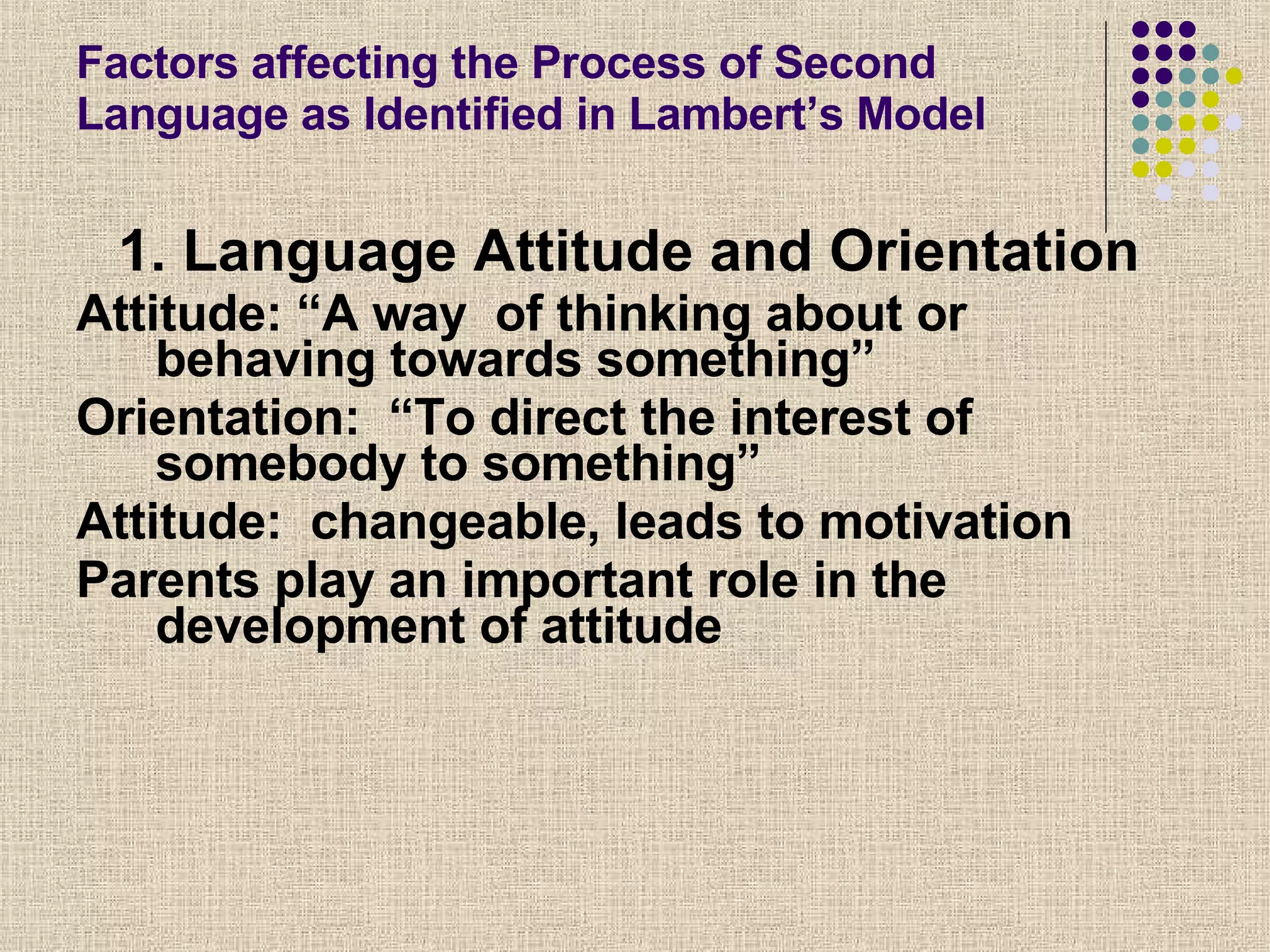 Lambert’S Socio Psychological Model Shahida | PPT