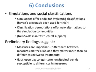 Sociological classifications and simulation models of social inequality ...