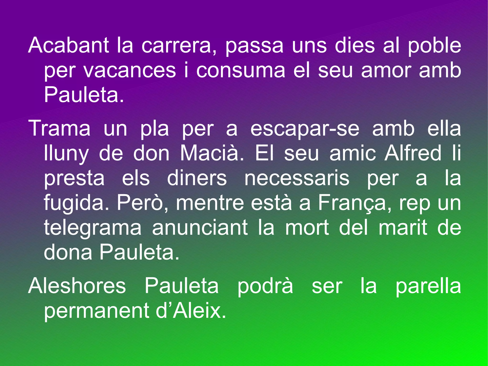 L'ambicio d'aleix | PPT