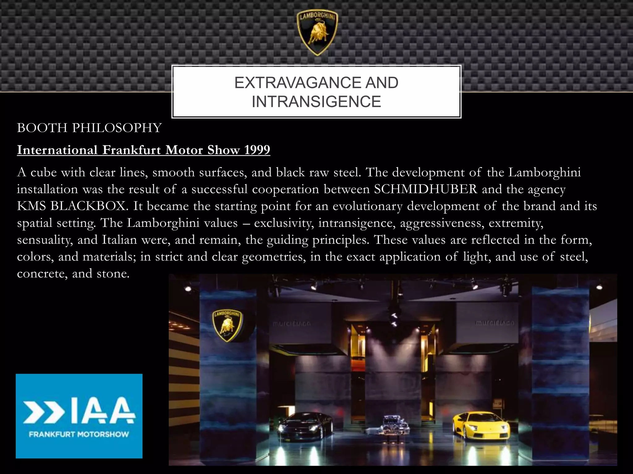 Lamborghini Stand Design case study | PPTX