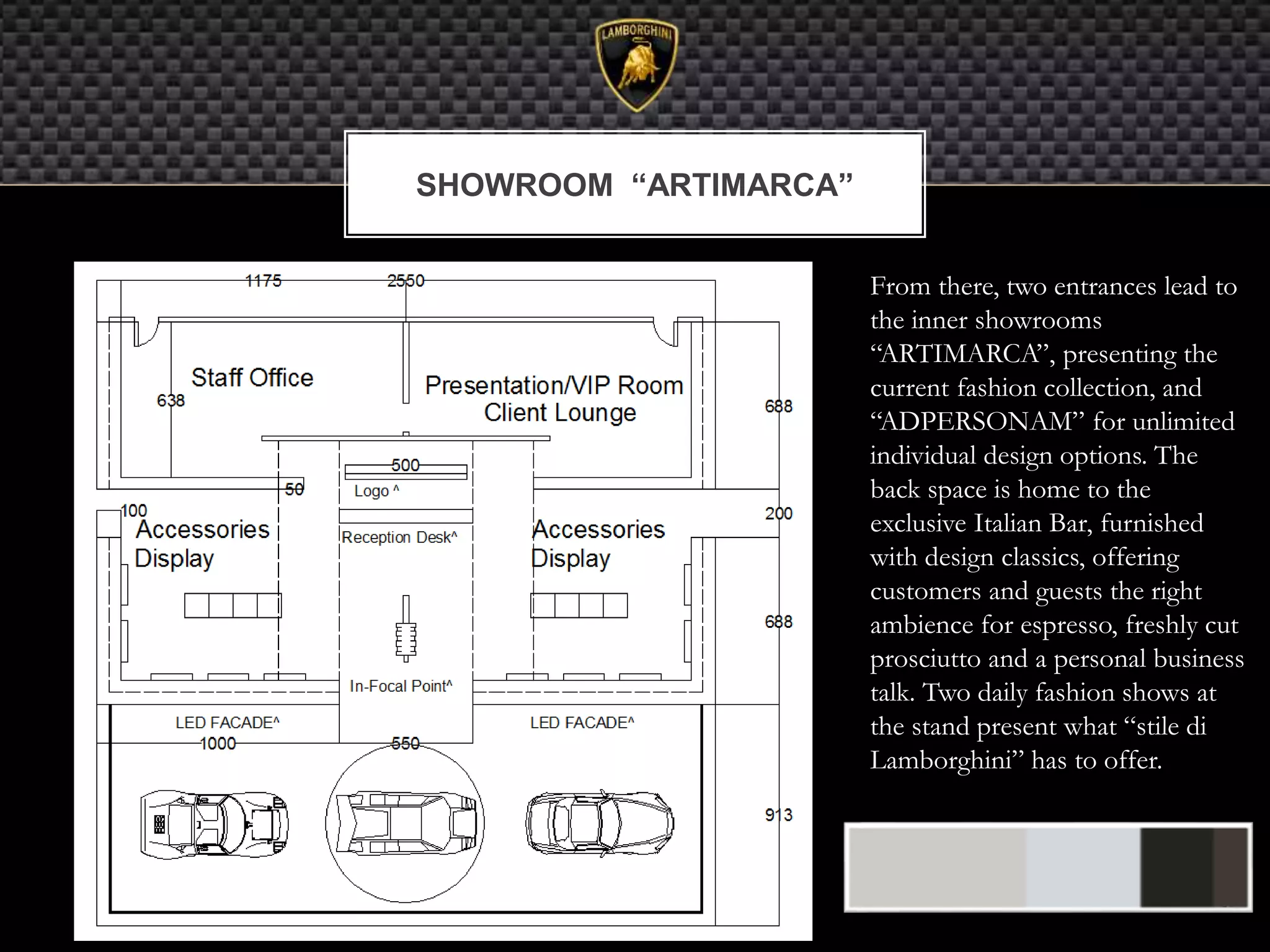Lamborghini Stand Design case study | PPTX