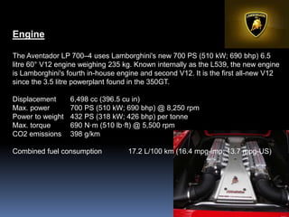 Lamborghini aventador Best Car | PPTX