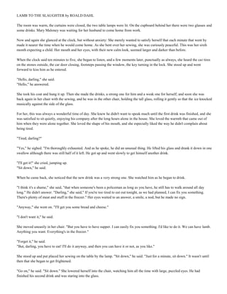 Lamb to the_slaughter_by_roald_dahl | PDF