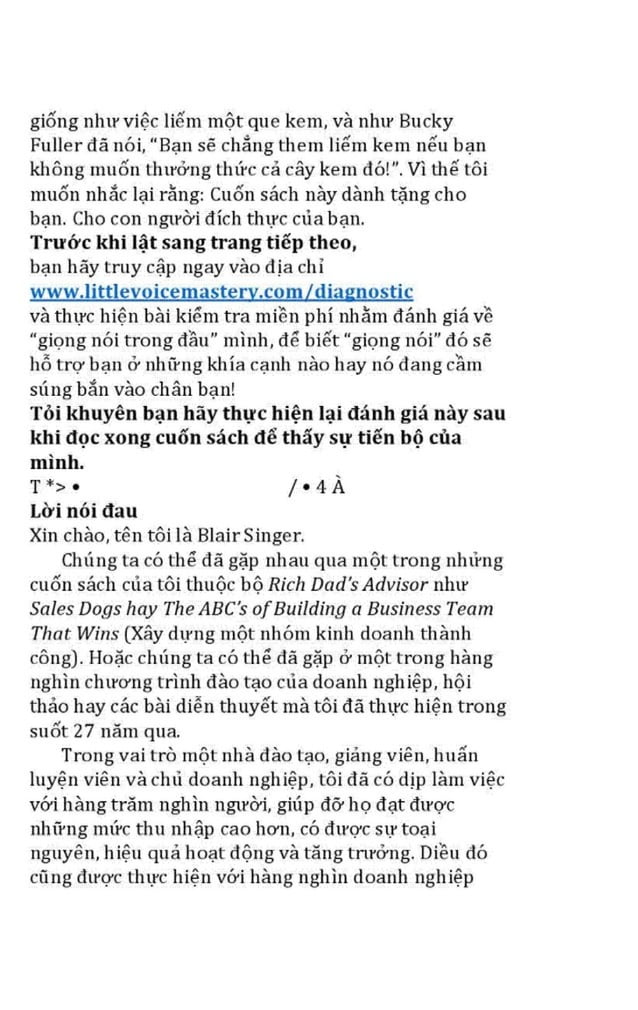 Làm chủ giọng nói trong đầu (Blair Singer) pdf | PDF