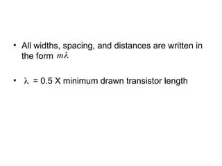 vlsi lambda rules and mos and bicmos circuits | PPT