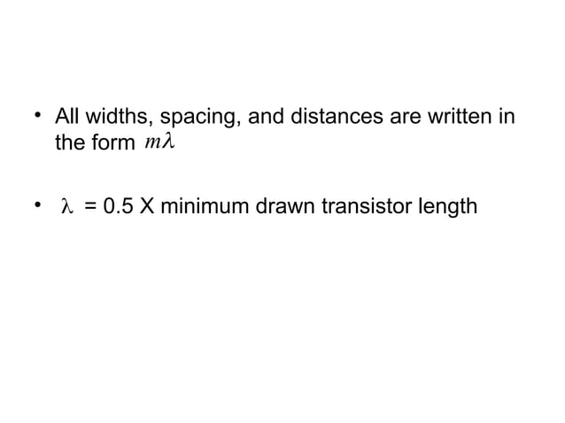 vlsi lambda rules and mos and bicmos circuits | PPT