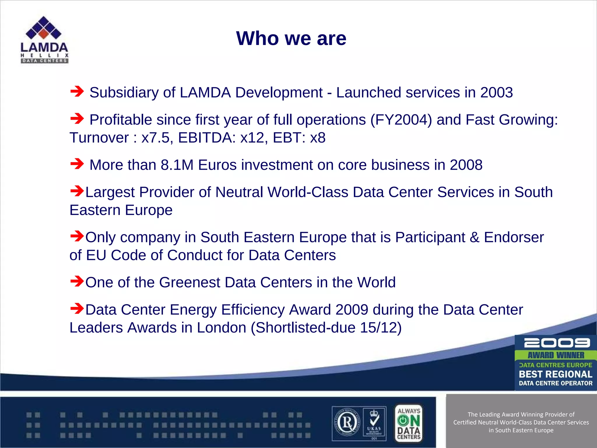 Lamda Hellix Green Data Centers | PPT | Free Download