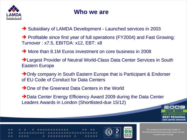 Lamda Hellix Green Data Centers | PPT
