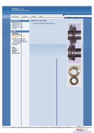 Lame e coltelli industriali | CATALOGO TEMNO | PDF