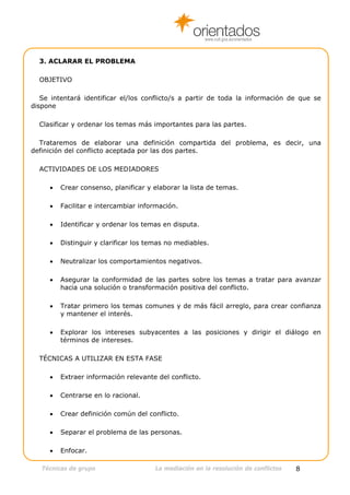 La mediacion en la resolucion de conflictos | PDF