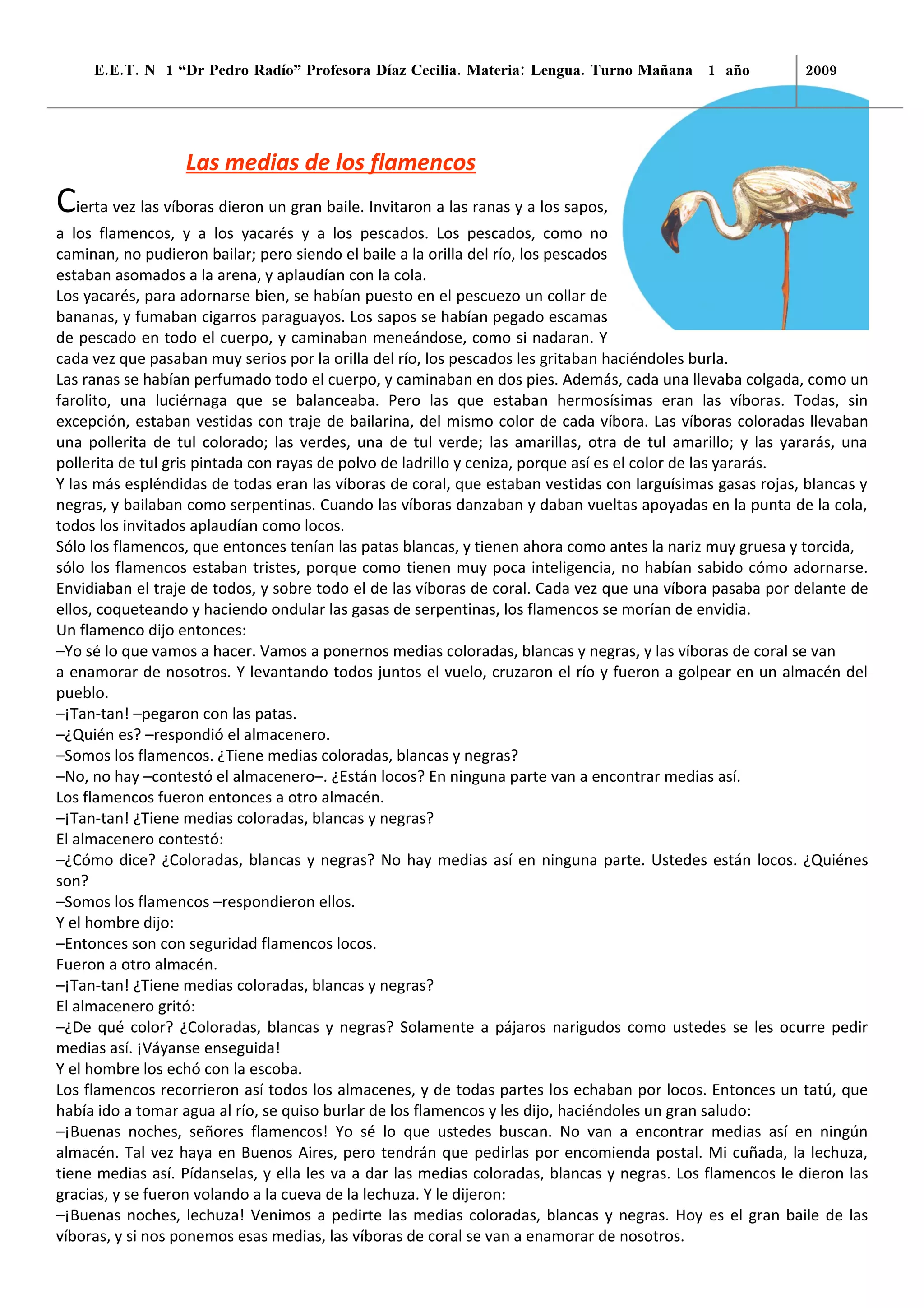 La Medias De Los Flamencos | DOC
