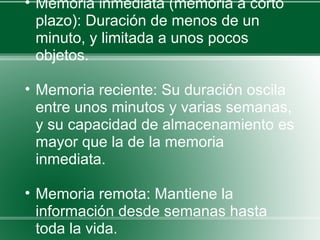 La memoria | PPT