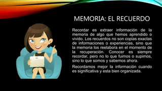 La memoria humana jader vasquez | PPTX