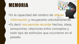 La memoria y el aprendizaje | PPTX