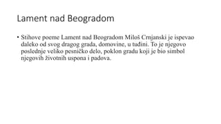 Lament nad-beogradom | PPTX