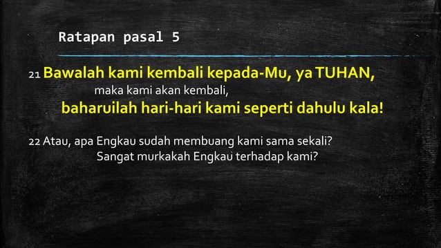 Kitab Ratapan (Lamentation) | PPTX