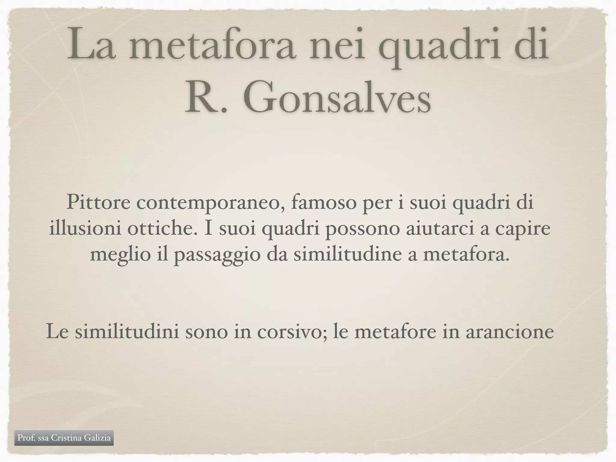 La metafora_Spiegazione attraverso l'arte | PDF