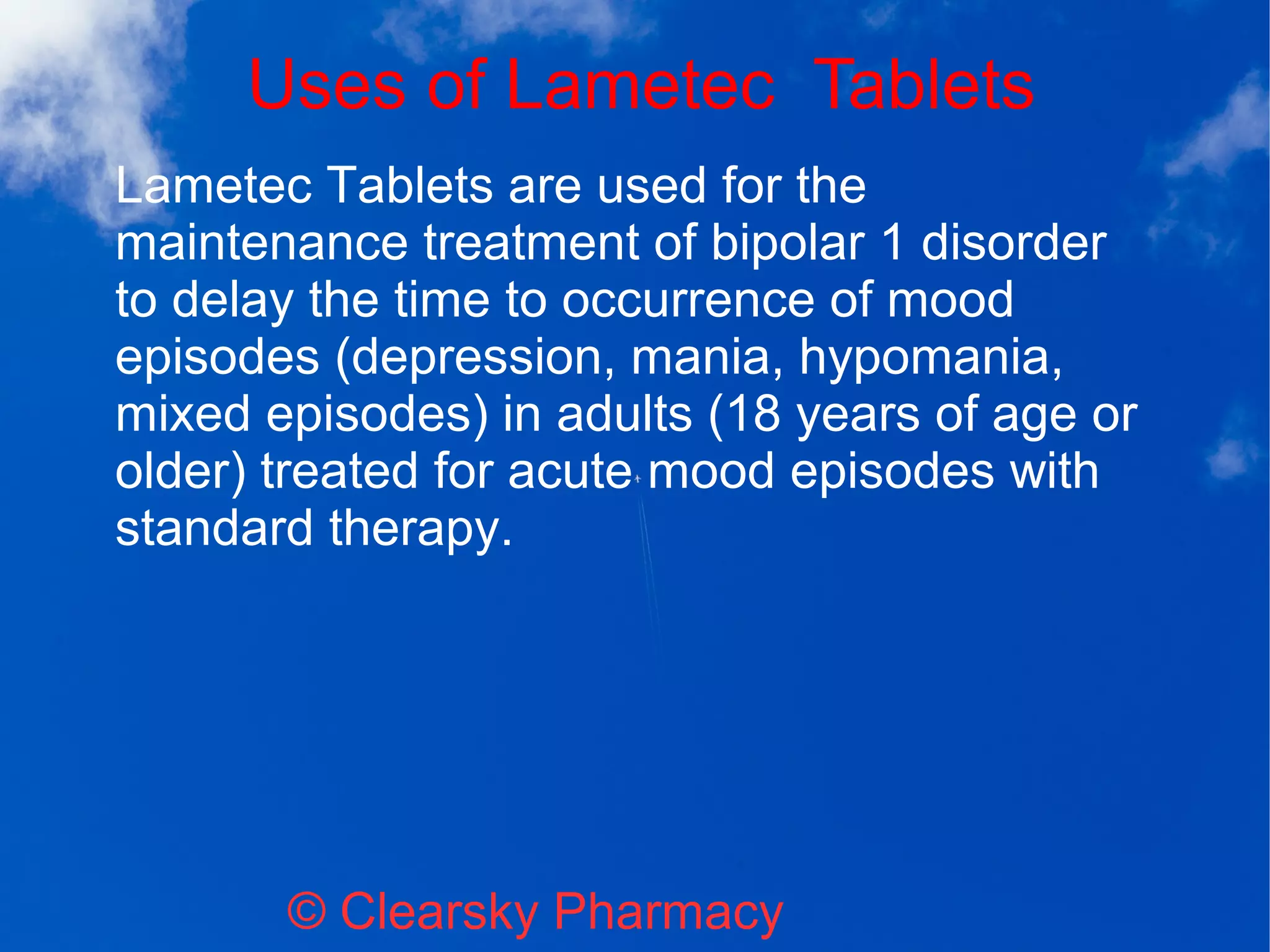Lametec (Lamotrigine Tablets) | ODP