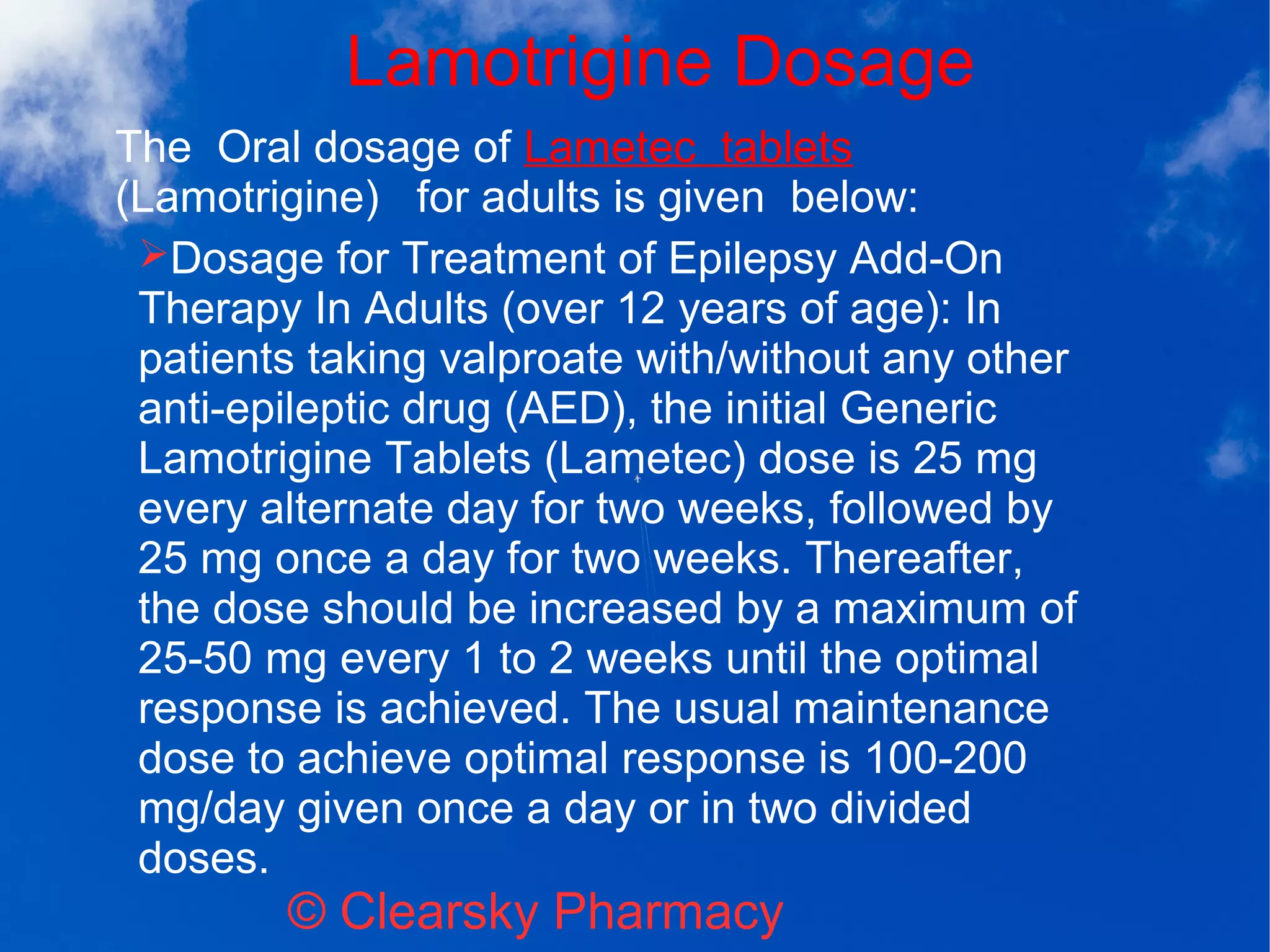 Lametec (Lamotrigine Tablets) | ODP