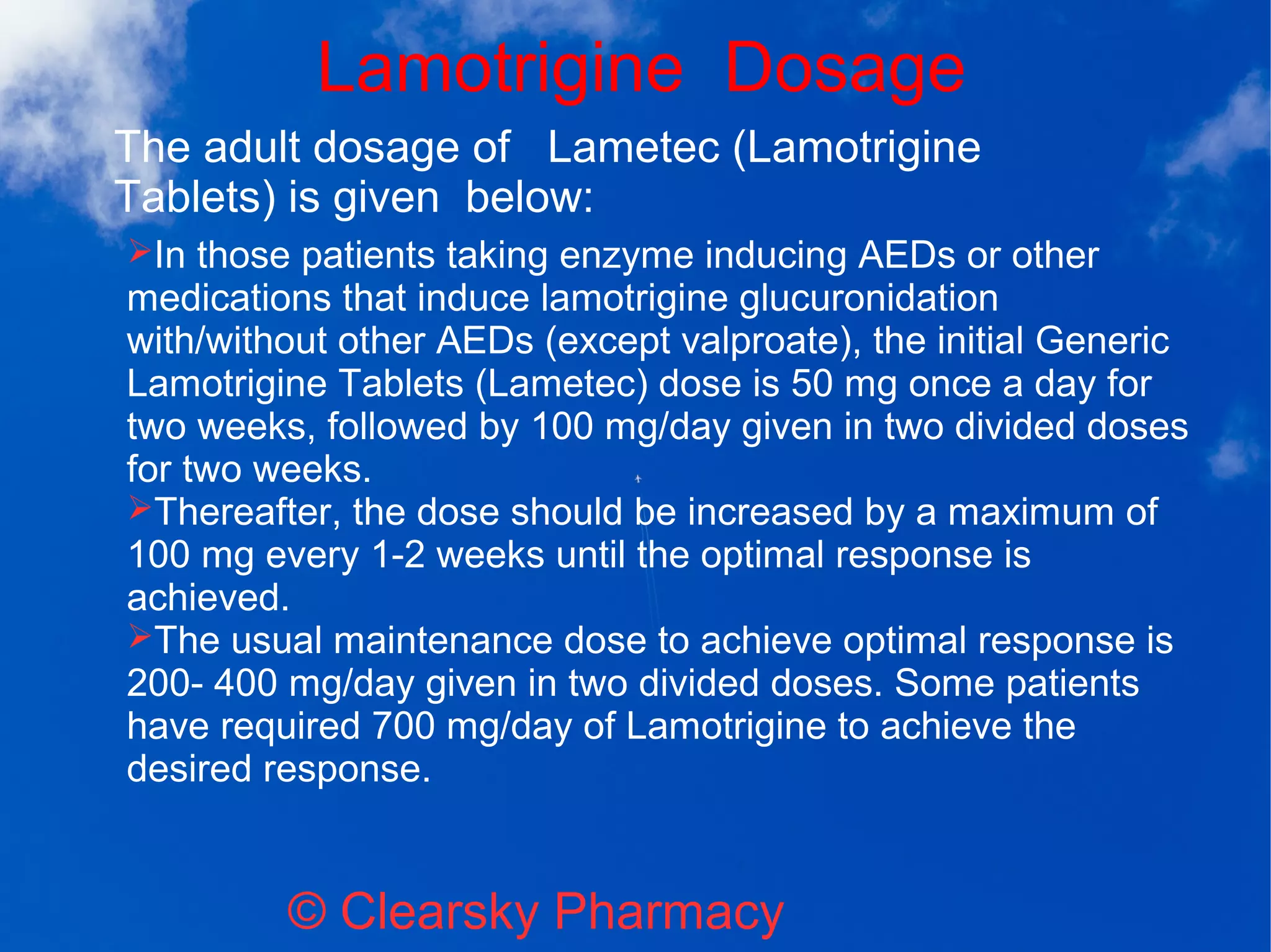Lametec (Lamotrigine Tablets) | ODP
