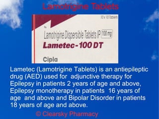 Lametec (Lamotrigine Tablets) | ODP