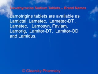 Lametec (Lamotrigine Tablets) | ODP
