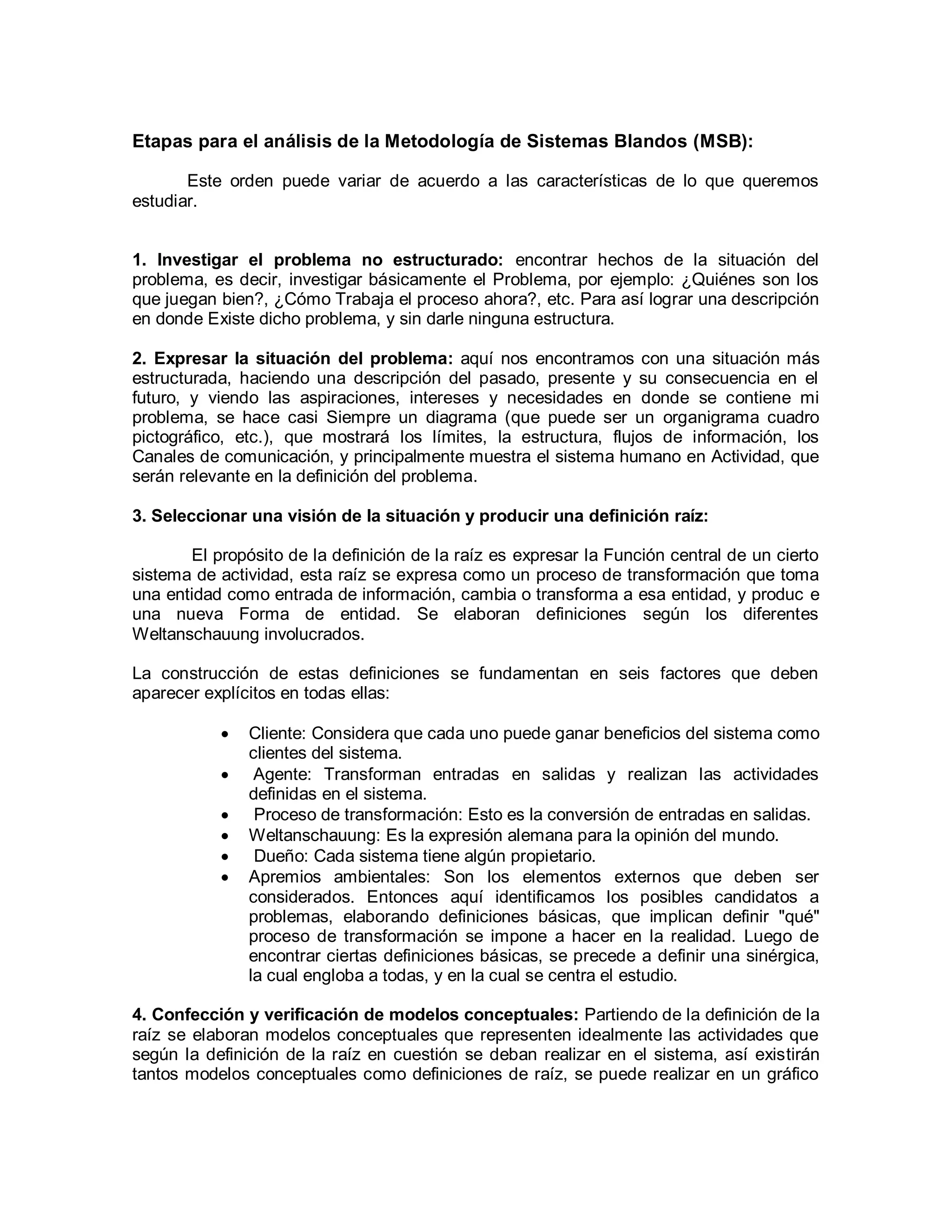 La metodología para sistemas blandos de peter checkland | PDF ...