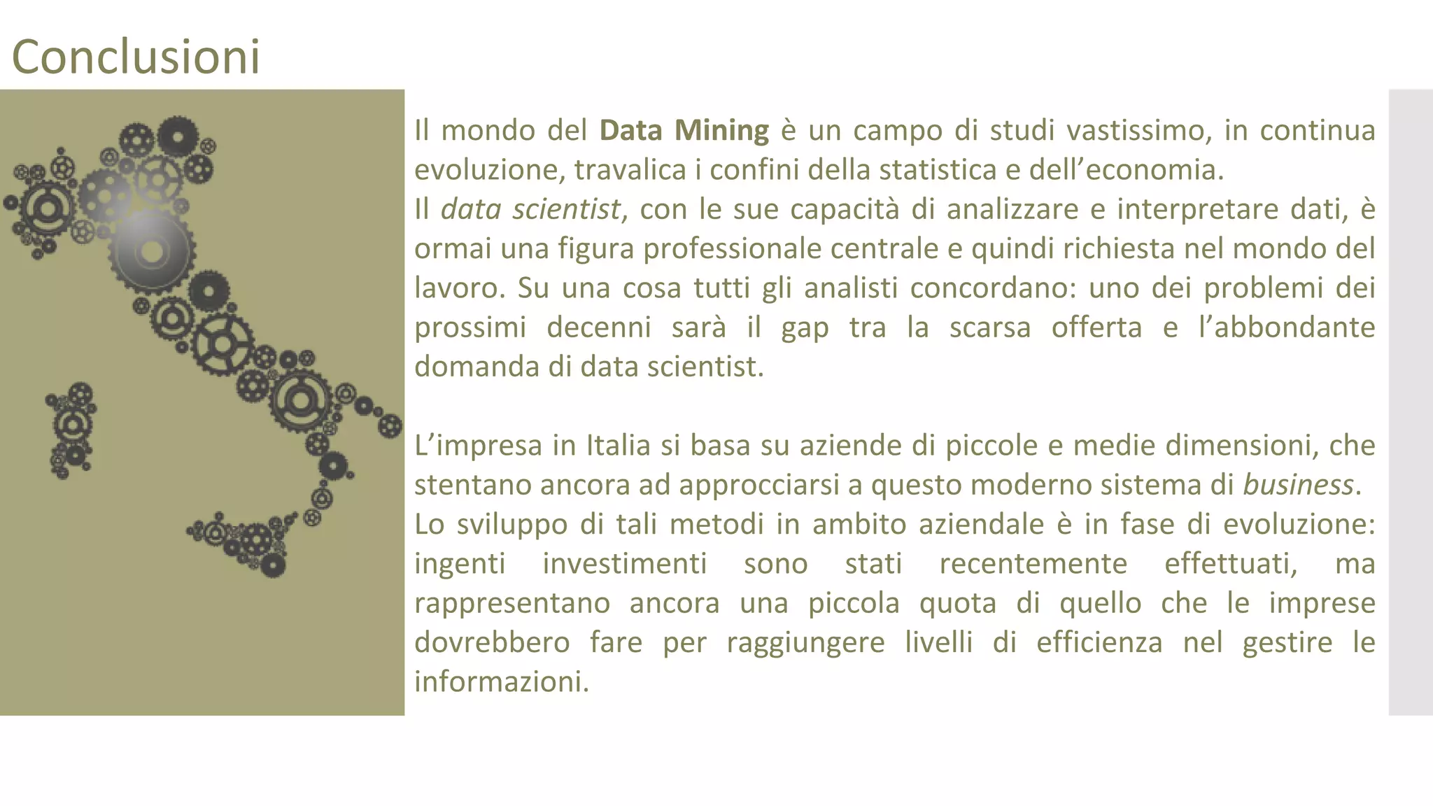 La metodologia statistica nel data mining | PPT