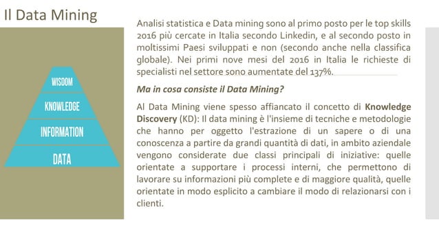La metodologia statistica nel data mining | PPT